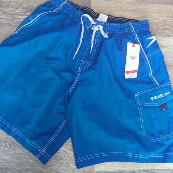 Speedo | Swim | Speedo Swimsuit Men L Blue Mesh Lined Shorts Y2k 0s ...